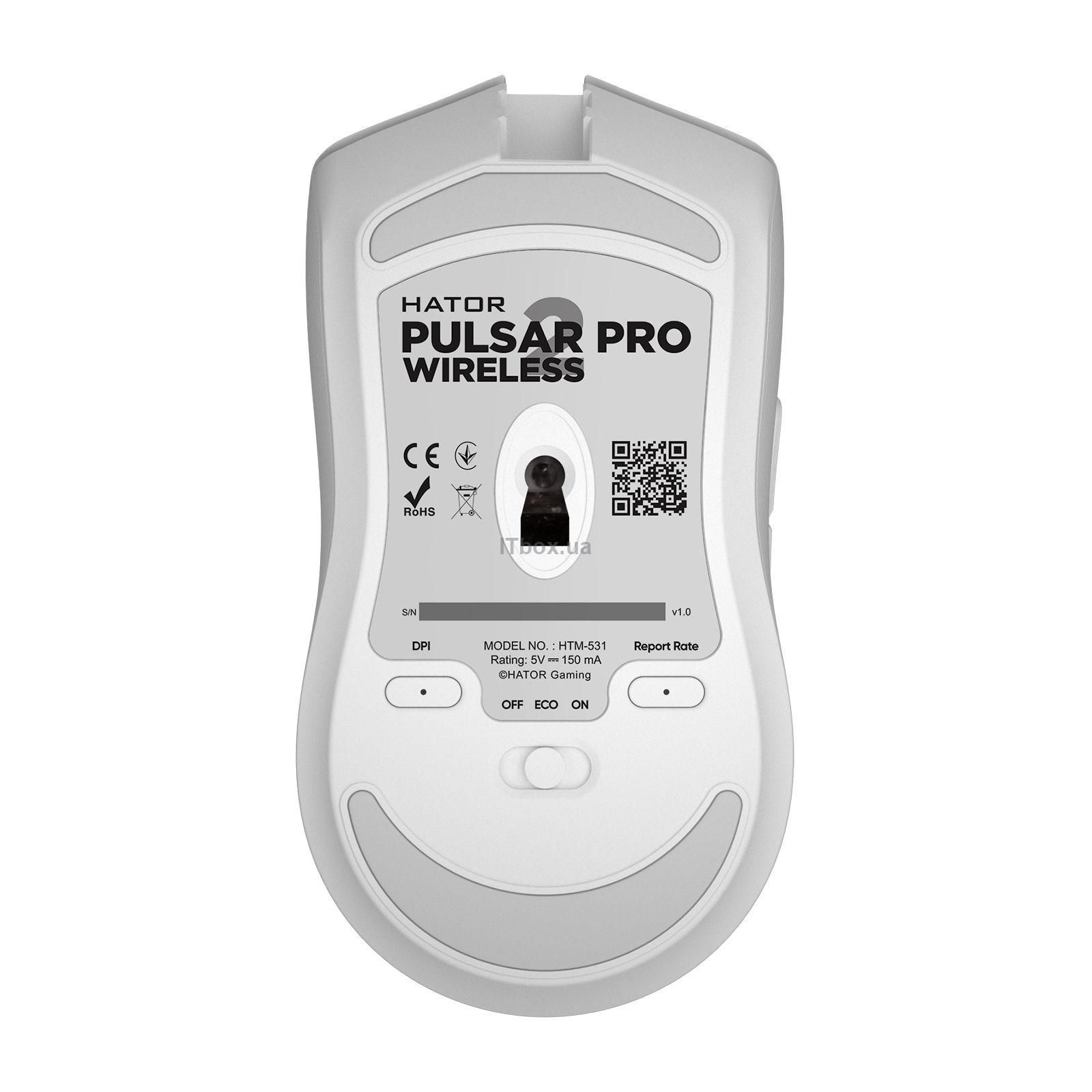 Hator Pulsar 2 Pro Wireless White HTM-531 ⏩ Купити Мишку Hator Pulsar 2 ...